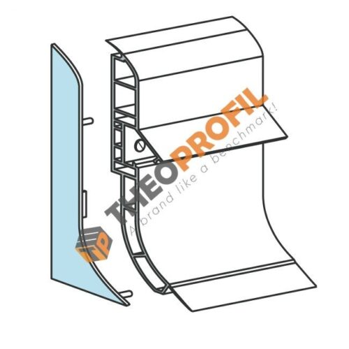 PVC End Cap for Plinth Profiles - pair right / left - Theoprofil Cold Rooms