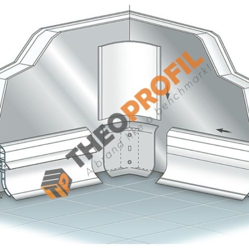 External PVC Corner Cap for Plinth Profiles | Theoprofil Cold Rooms